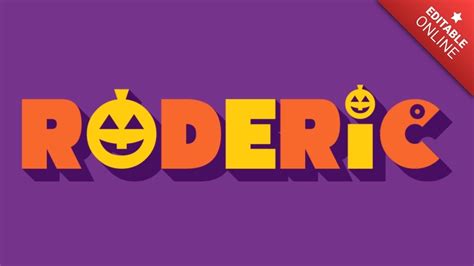 Roderic Halloween Font Text Effect Generator