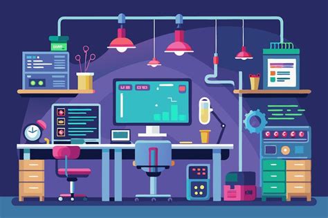 Premium Vector Lab Space For Coding And Programming Exercises Vector
