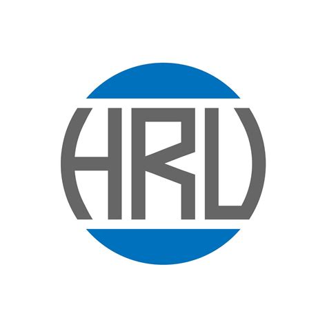 Hru Letter Logo Design On White Background Hru Creative Initials Circle Logo Concept Hru