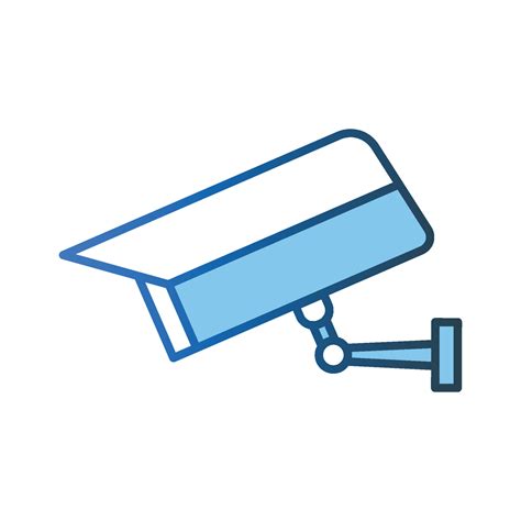 Surveillance Camera Icon Illustration Icon Related To Security Lineal Color Icon Style Simple