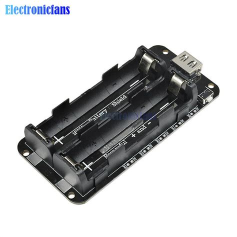 escudo de batería de litio esp8266 esp32 dual 18650 módulo de carga de