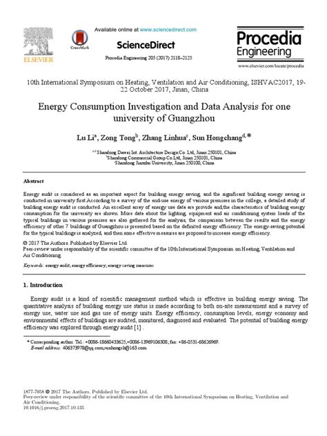 Energy Consumption Investigation And Data Analysis Pdf Pdf Air Conditioning Energy