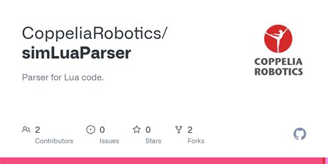 Github Coppeliaroboticssimluaparser Parser For Lua Code
