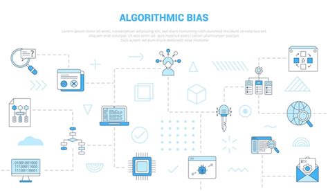 Concepto De Sesgo Algorítmico Con Banner De Plantilla De Conjunto De