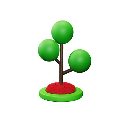 Shrub D Rendering Icon Illustration PNG