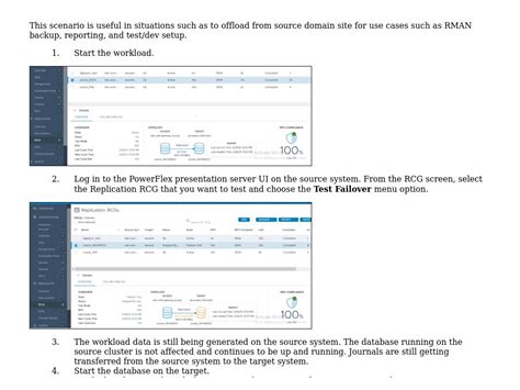 scenario 1 planned test failover oracle rac and powerflex