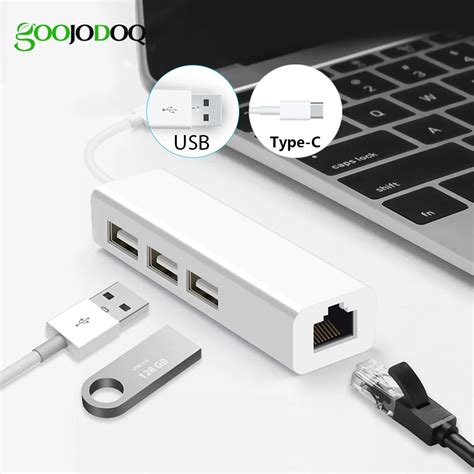 Review Promo Ethernet Adapter Lan Network Card Rj45 Android Rtl8152 Pc With 3 Port Usb Hub 20