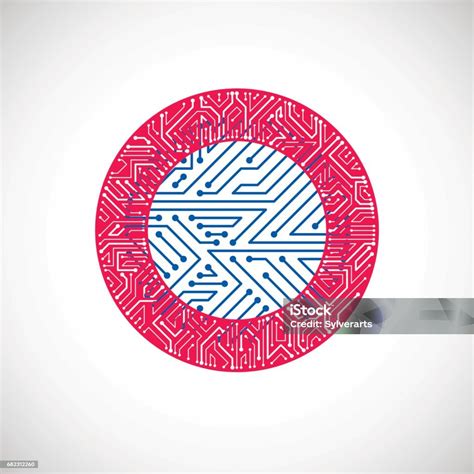 미래형 자동 제어 체계 벡터 마더보드 파란색과 빨간색 그림 순환 요소 회로 보드 텍스처입니다 0명에 대한 스톡 벡터 아트 및 기타 이미지 Istock