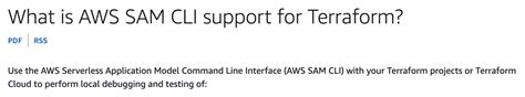 アップデート Aws Sam Cliのterraform統合機能が正式リリースgaとなりました Developersio