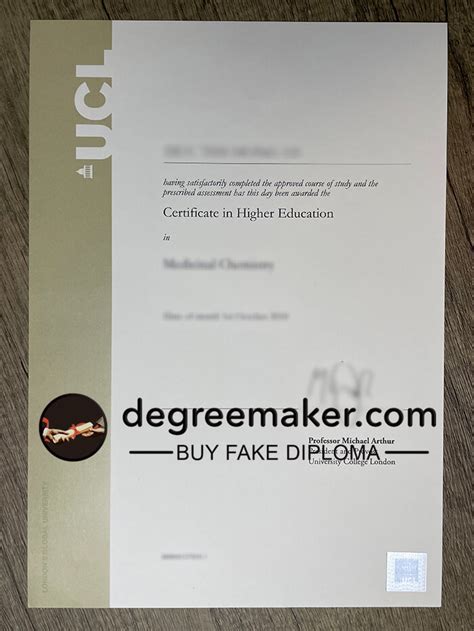 Buy High Quality University College London Certificate