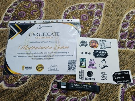 Shadowfox Webdevelopment Virtualinternship Swags Growth Keepbuilding Shadowfox