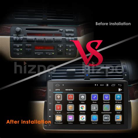 buybrown 9inch hd touch screen android9 0 car nodvd player for bmw e46