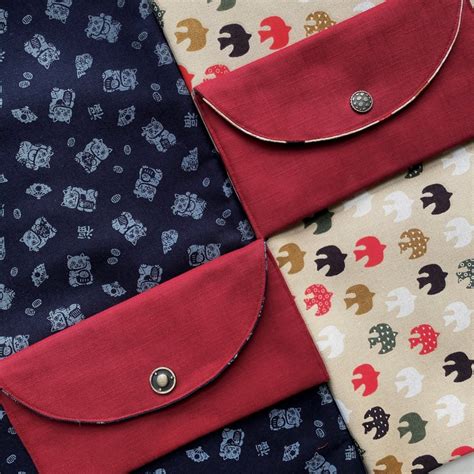 Lucky Cat And Birdcloth Red Envelope Bag Passbook Cover Banknote