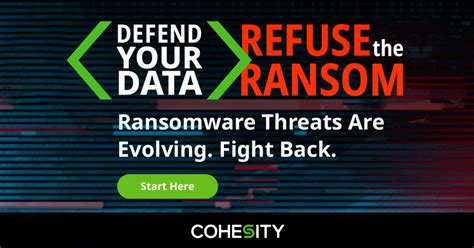 Cohesity On Linkedin Defend Your Data Refuse The Ransom