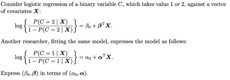 Solved Consider Logistic Regression Of A Binary Variable C