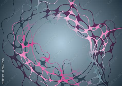 Abstract Molecular Structure Scientific Vector Background With Curve