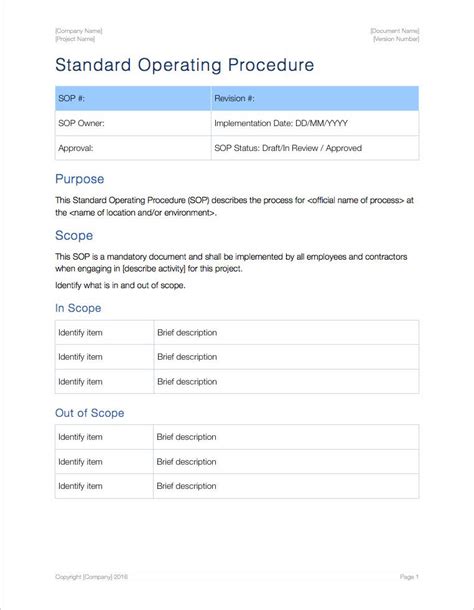 Sop Templates Apple Technical Writing Tools