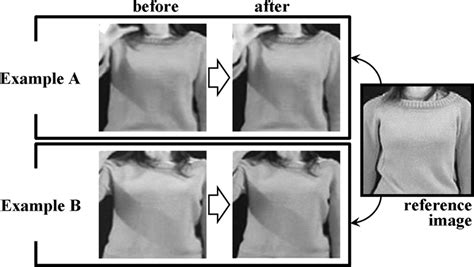 Two Examples Of Cloth Color Normalization Download Scientific Diagram