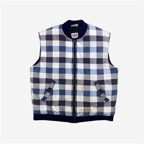 Vintage Dickies Distressed Checker Pattern Hunting Depop