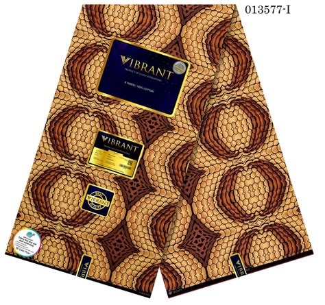 Patterned Brown Vibrant Ankara Fabrics Wellborn Fabrics