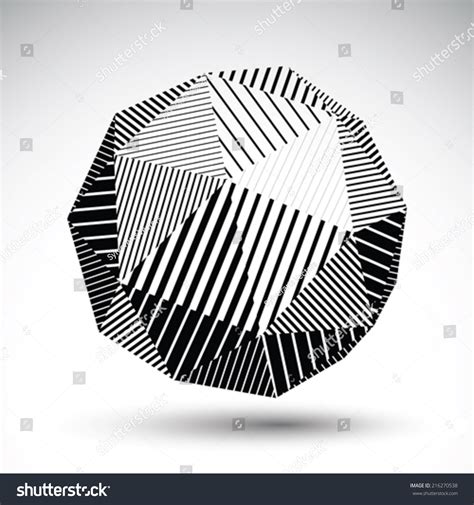 Symmetric Spherical Vector Technology Object Parallel Stock Vector Royalty Free 216270538