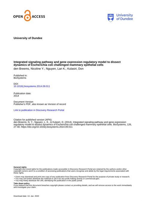pdf integrated signaling pathway and gene expression · signaling