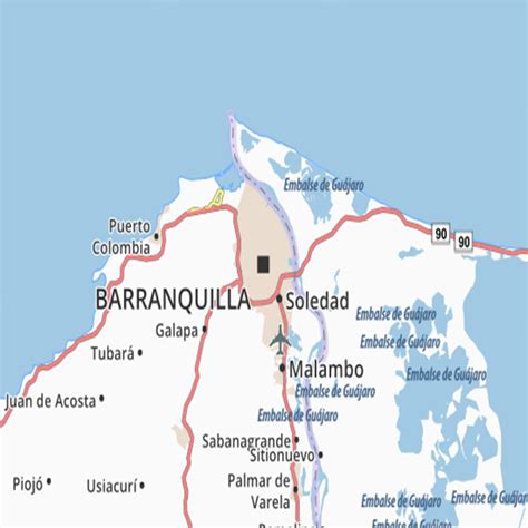 Colombia Map Barranquilla