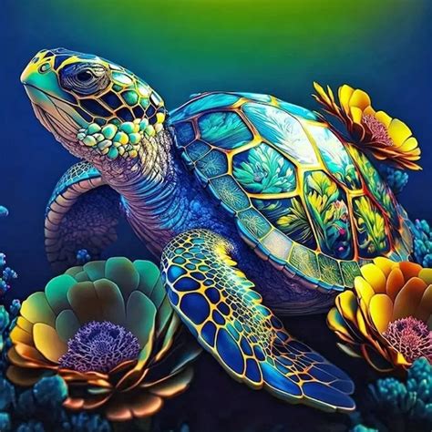 Sea Turtle Diamond Etsy
