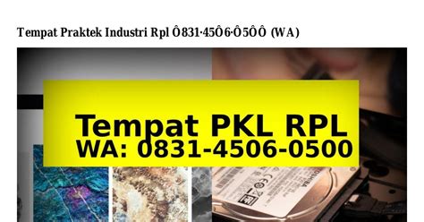 Tempat Praktek Industri Rpl Pdf Docdroid