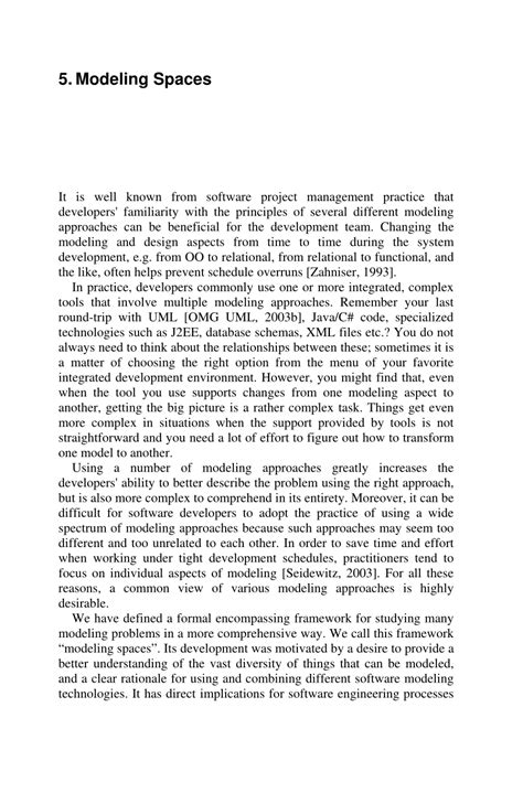 Pdf Modeling Spaces