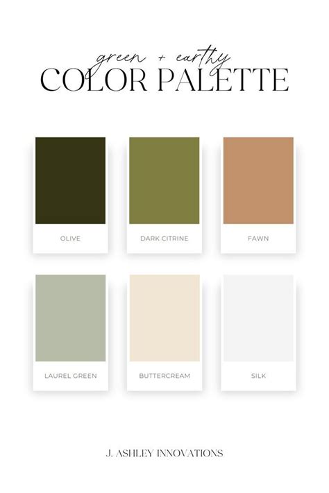 Earthy Green Color Palette For Moody Editorial Brand Design For