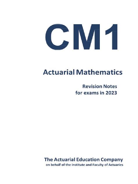 Cm1 Revision Notes 2023 Pdf