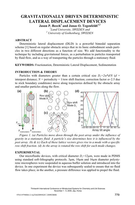 Pdf Gravitationally Driven Deterministic Lateral Displacement Devices
