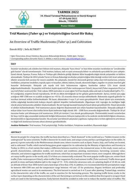 pdf an overview of truffle mushrooms tuber sp and cultivation