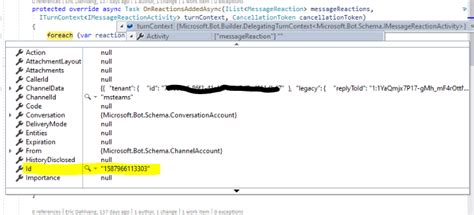 Teams Message Reaction Should Send Message Id And Type Of Reaction In