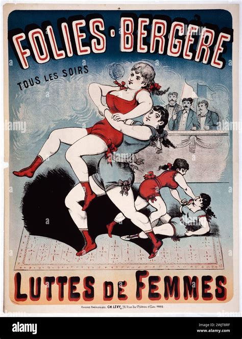 Charles Lévy Folies Bergère Womens Struggles Poster Color