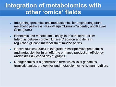 Overview On Metabolomics Josephine Linke Yibeltal Science Is