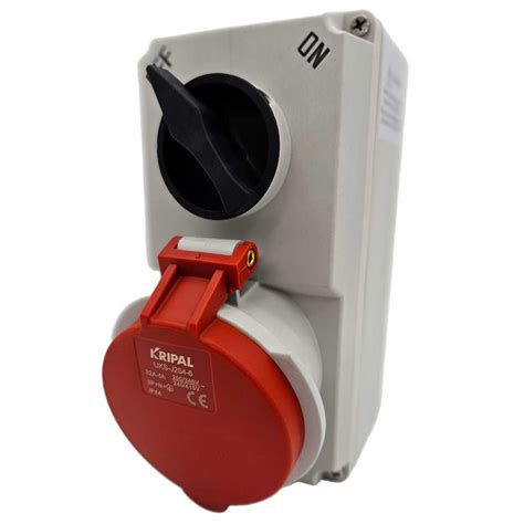 Cee 32a 400v 3p N E 5 Pin Ip67 32a 3 Phase Socket