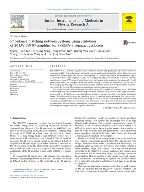 Impedance Matching Network Systems Using Stub Lines Pdf Amplifier Inductor