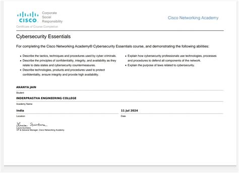 Ananya Jain On Linkedin Cybersecurity Netacad Cisco Networking