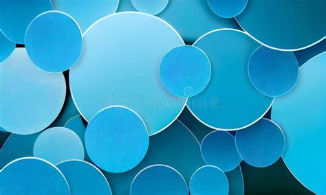 Abstract Blue Background With White Geometrical Shape Lines Generative