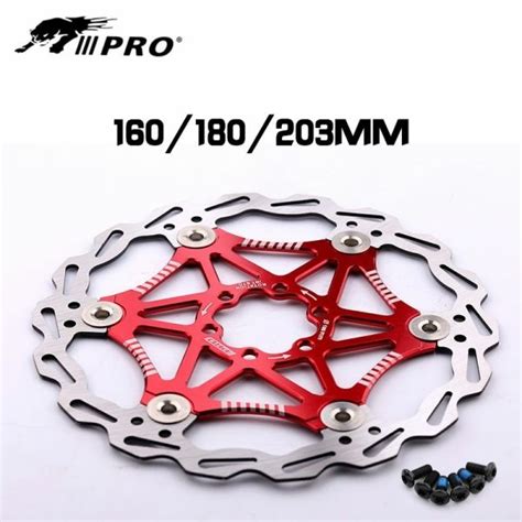 iiipro 산악 자전거 플로팅 디스크 브레이크 패드 mtb 로터 6 네일 160mm 180mm 203mm 티몬