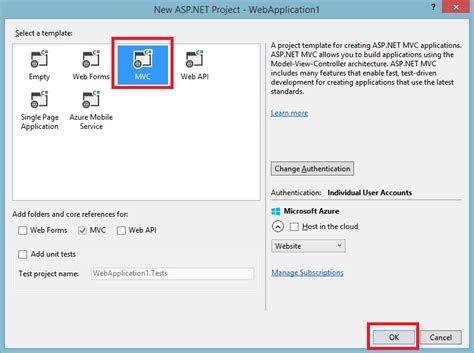 C How To Create ASP NET MVC Web Application In Visual Studio Community Stack Overflow