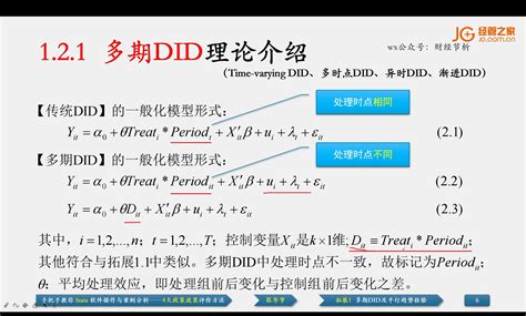 拓展1 2 1 多期did【理论微课】多期did理论简介 多期did、平行趋势检验系列专题 stata软件操作 财经节析 张华节 双重差分