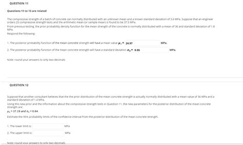 Solved QUESTION 11 Questions 11 To 13 Are Related The Chegg Com