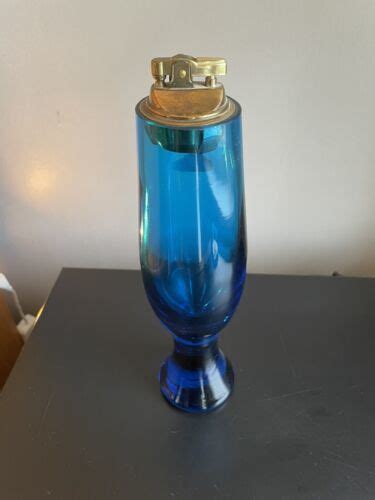 Blenko Table Lighter And Ashtray Set 4626587841