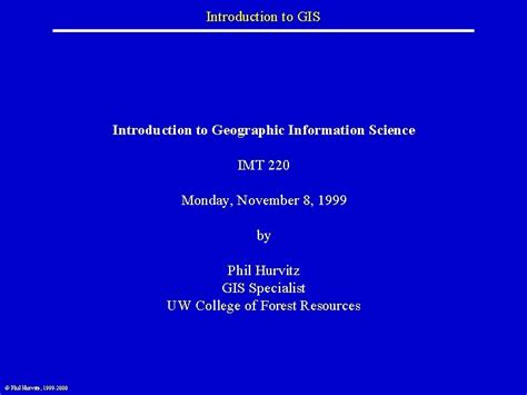 Introduction To Gis Introduction To Geographic Information Science