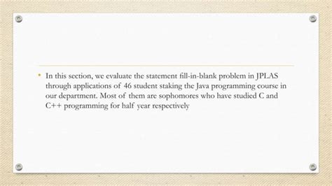 Java Programming Learning Assistant System Jplas Pptx Programming Languages Computing