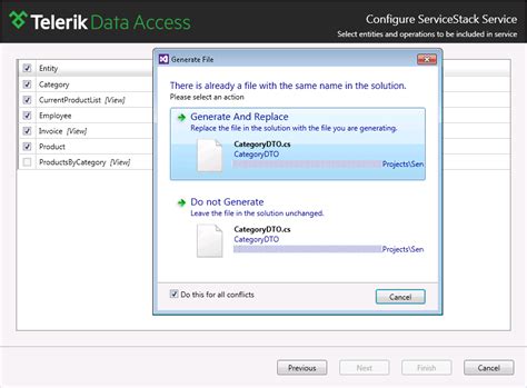 How To Update The Generated Service
