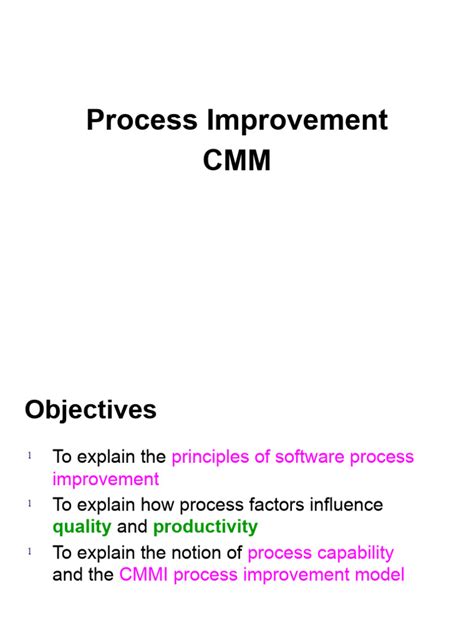 44 Process Improvement Models Cmm And Cmmi 17 04 2024 Pdf Business